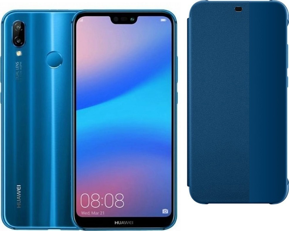 Huawei P20 Lite Blue + pouzdro flip – Spořílek.cz