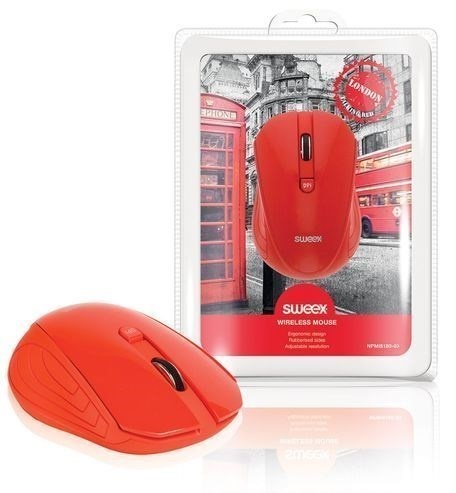 Sweex London Wireless Mouse red – Spořílek.cz